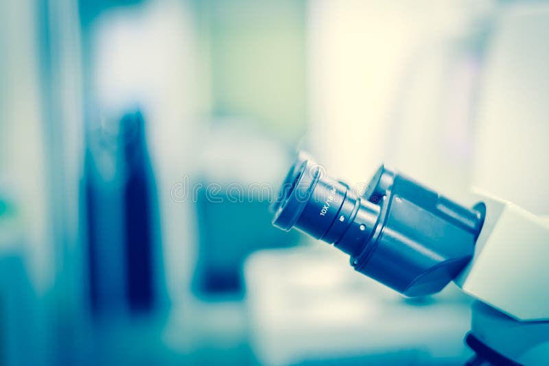 Blurred Microscope Medical Technology. Stock Image - Image of close ...