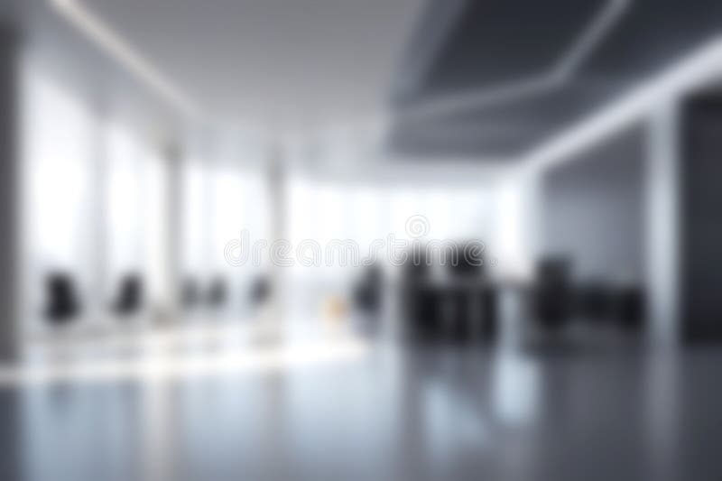 Blurred Minimalist Modern Office Interior Design. Rustic Interior ...