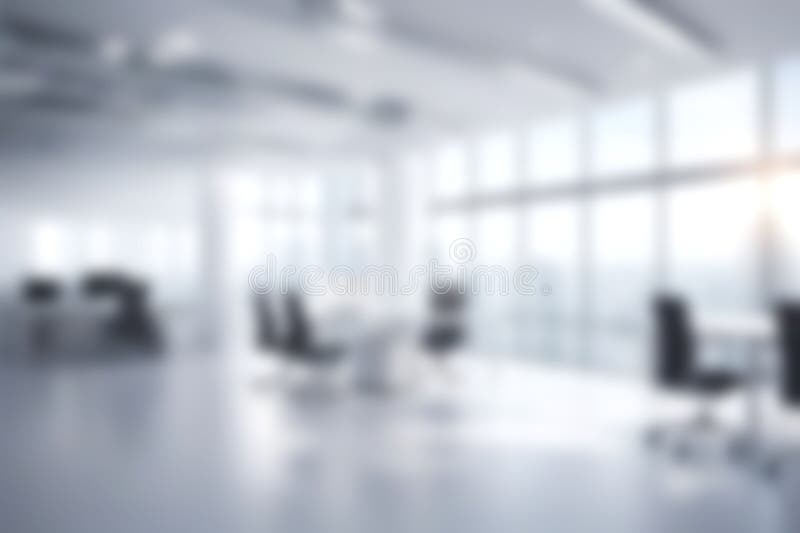 Blurred Minimalist Modern Office Interior Design. Rustic Interior ...