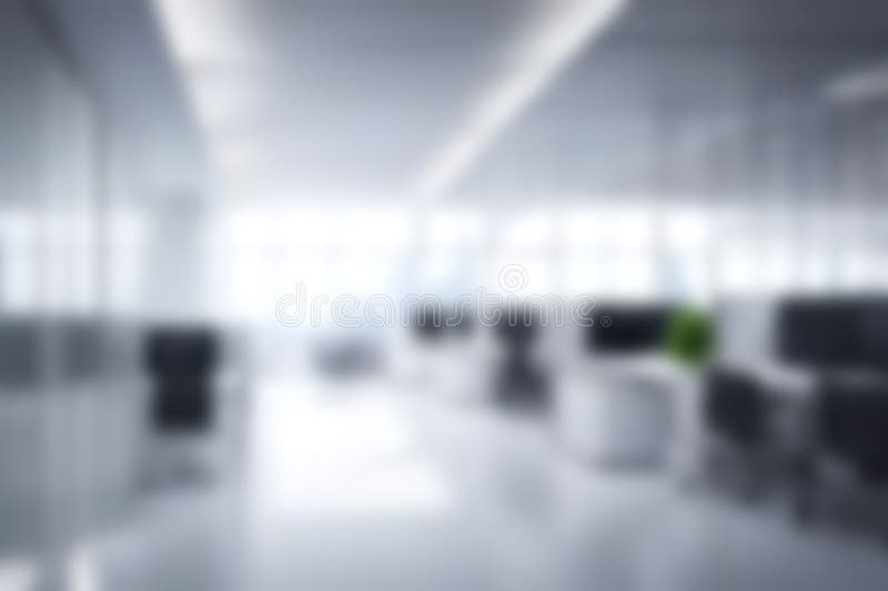 Blurred Minimalist Modern Office Interior Design. Rustic Interior ...