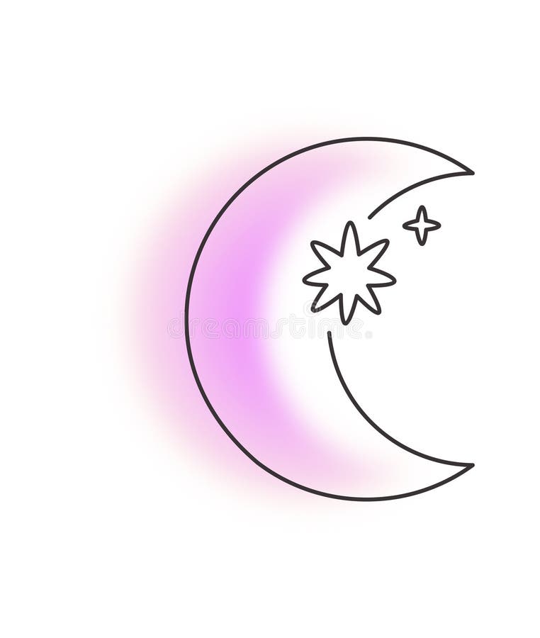 Blurred Moon Shape with Lines Stock Vector - Illustration of space ...