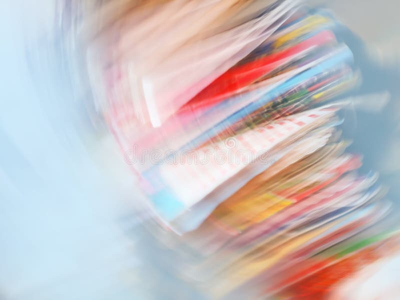 Blurred Books in the Bookshelf at the Public Library Stock Photo ...