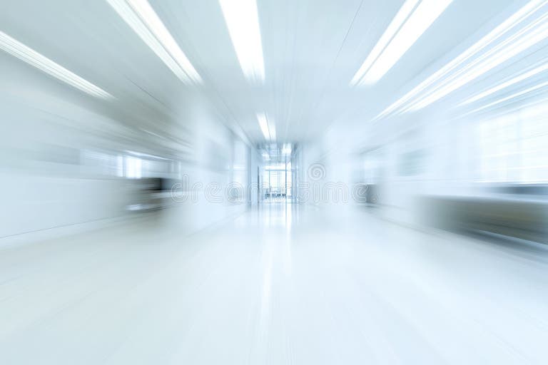 Blurred Motion Inside White Open Space Office Stock Photo - Image of ...