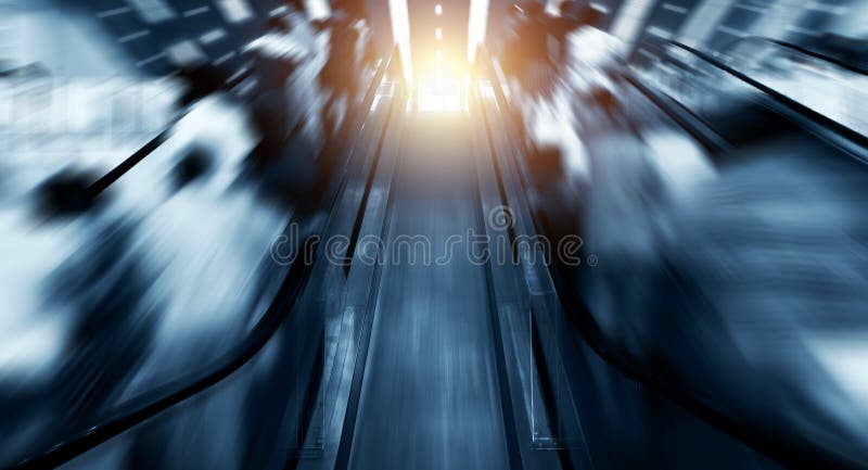 People Rushing in Office Lobby with Motion Blur Stock Photo - Image of ...