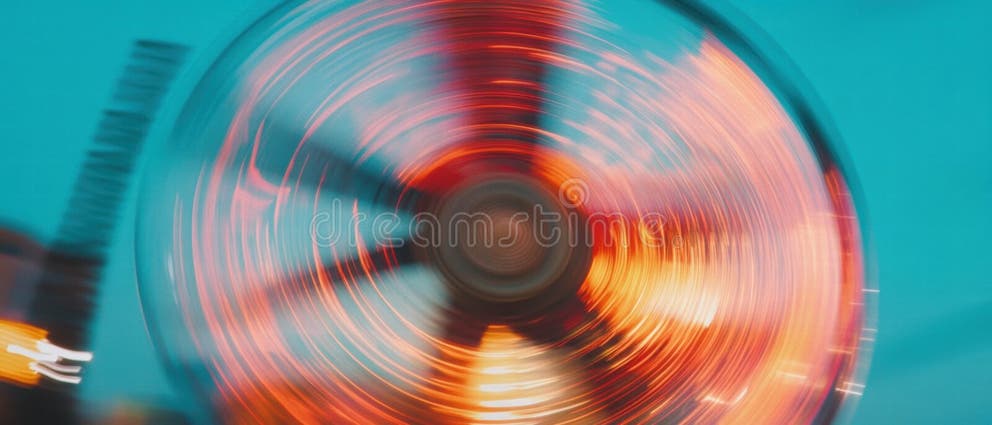 Blurred Motion of a Rotating Fan Captured in Long Exposure Creating a ...