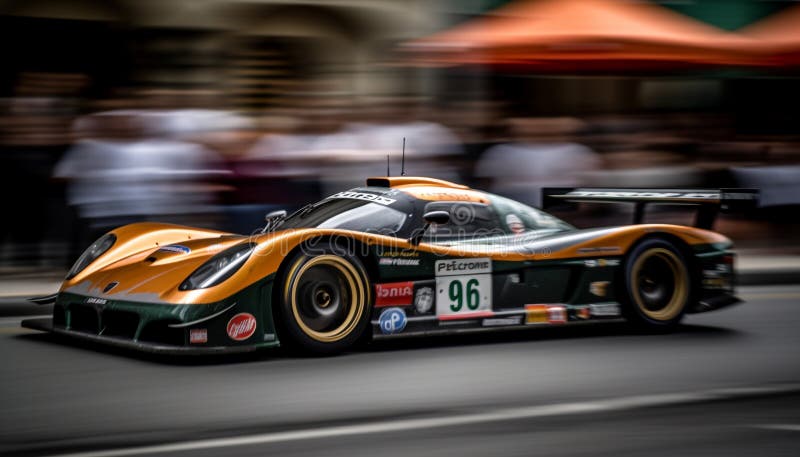 Blurred Motion, Shiny Sports Car, Driving Success Generative AI Stock ...