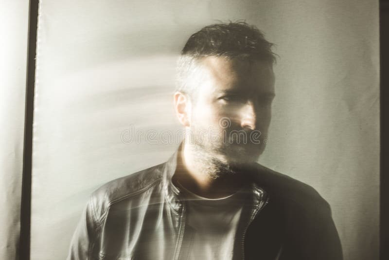 Blurred Movement Effect Man in Motion.Portrait of a Guy Stock Photo ...