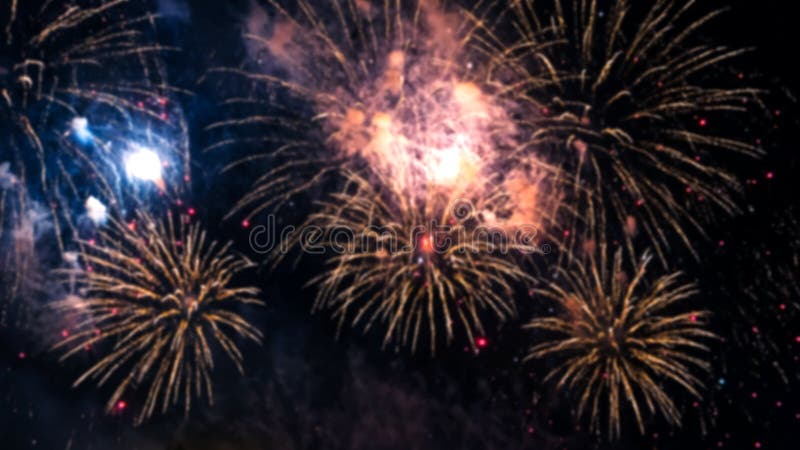 Blurred Multi-colored Flashes of Fireworks Exploding Stock Photo ...