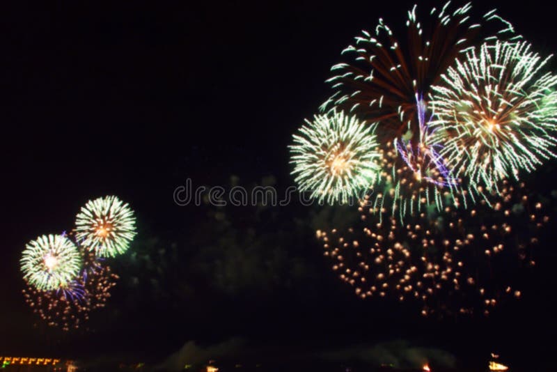Blurred Multi-colored Flashes of Fireworks Exploding Stock Image ...