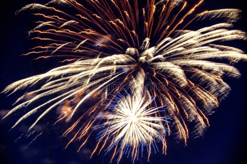 Blurred Multi-colored Flashes of Fireworks Exploding Stock Photo ...