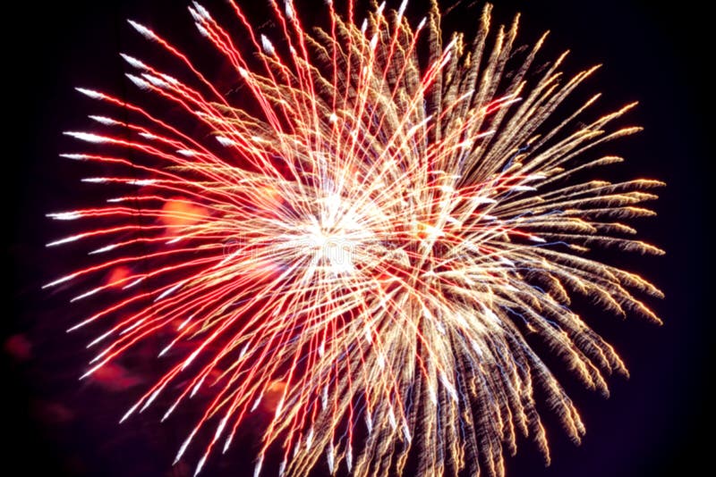 Blurred Multi-colored Flashes of Fireworks Exploding Stock Photo ...