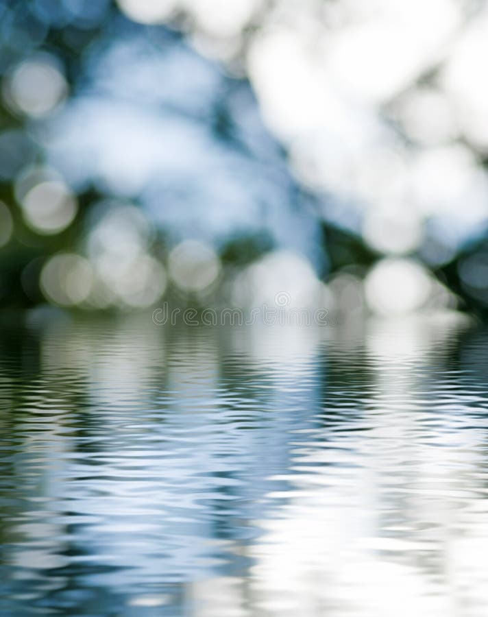 Blurred Natural Background Over The Water Stock Photo - Image of ...