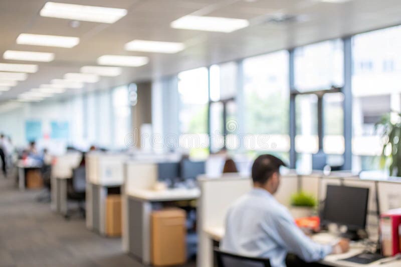 BLURRED OFFICE BACKGROUND stock illustration. Illustration of ...