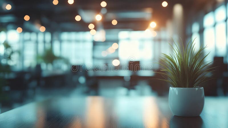 Blurred Office Background Providing a Soft Focus of the Workspace ...