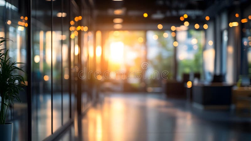 Blurred Office Background Providing a Soft Focus of the Workspace ...