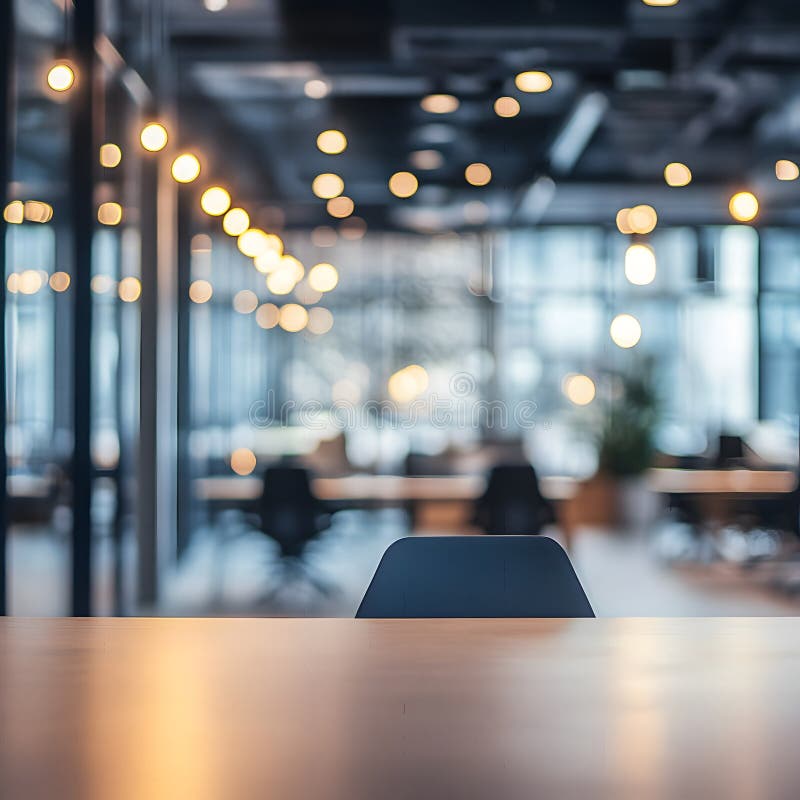 Blurred Office Background Providing a Soft Focus of the Workspace ...