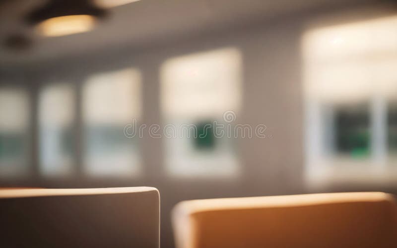 Blurred Office Elegance a Panoramic Workspace Background Stock ...