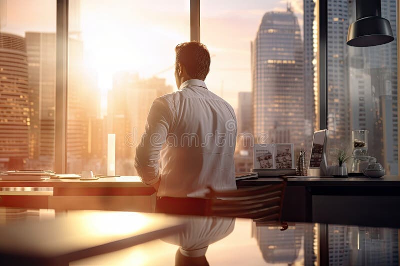 Blurred Office Interior Room Background with Modern Design in Working ...