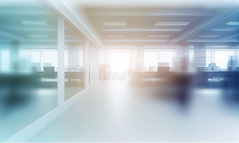 Blurred Office Interior Space Background, Generative AI Stock ...