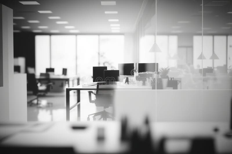 Blurred Office Space, Concept of Visual Impairment, Created with ... Blurred Office Space, Concept of Visual Impairment, Created with ...
