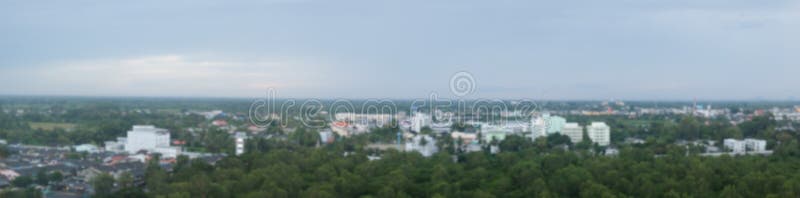 Blurred Panorama City for Background Stock Image - Image of high ...