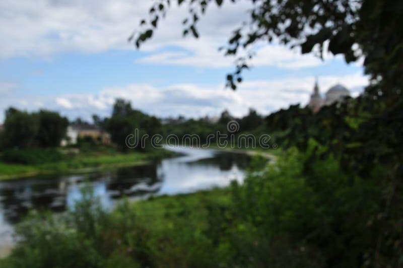 Blurred Panorama of the River. Stock Photo - Image of park, focus ...