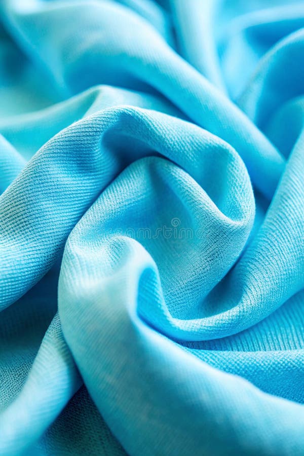 Blurred Pastel Blue Cotton-Polyester Fabric Texture for Design Stock ...