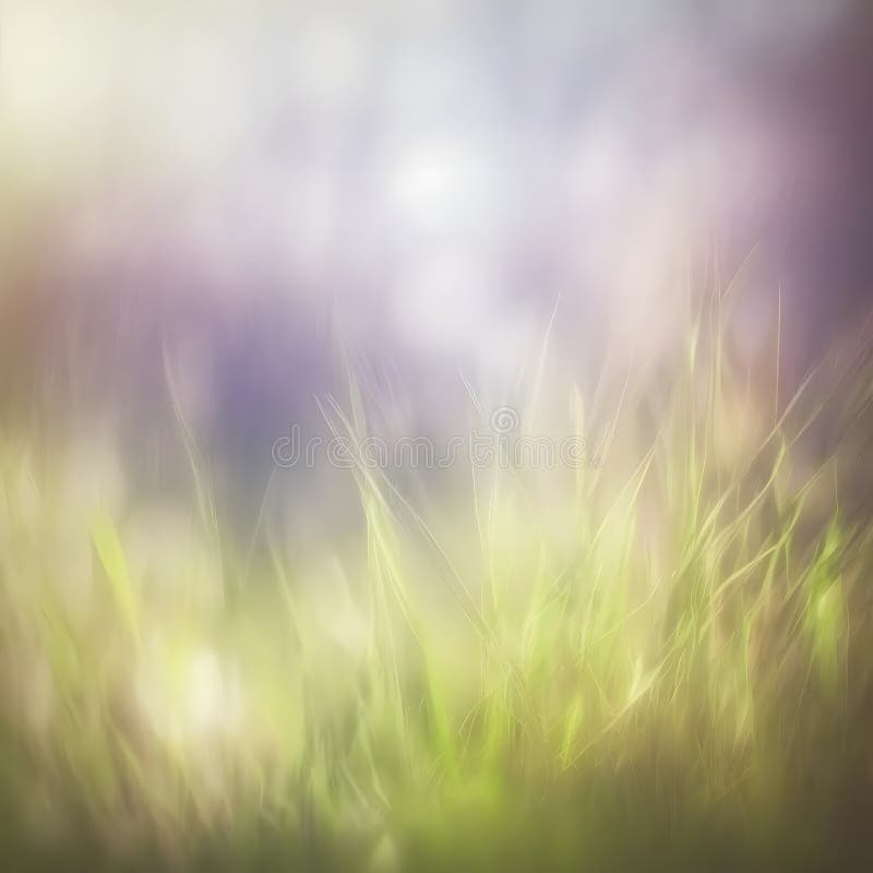 Blurred Pastel Grass on Ground in Nature. Perfect for Invitations and ...