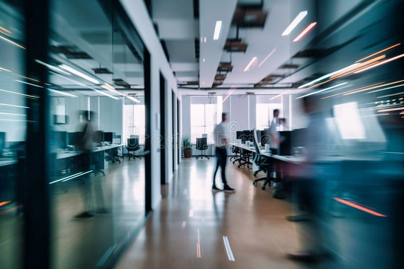 Blurred People in an Office, Generative AI Stock Photo - Image of ...