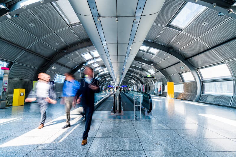 Blurred People Walking in a Trade Fair Hall Editorial Photo - Image of ...