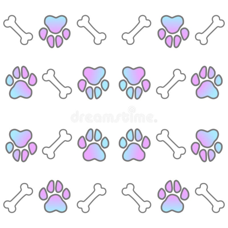 Dog Paws Bones Stock Illustrations – 346 Dog Paws Bones Stock ...