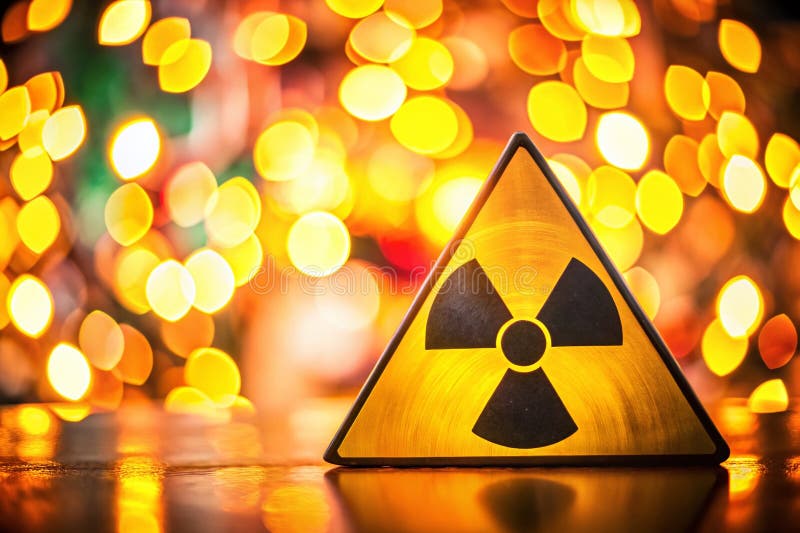 Blurred Radioactive Hazard Symbol on a Bokeh Background a Striking ...