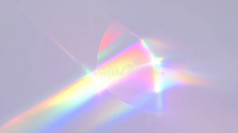 Blurred Rainbow Light Refraction Texture Overlay on White Wall for ...