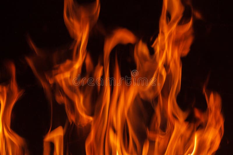 Blurred Red Fire Flame at the Night, Abstract Background Stock Photo ...