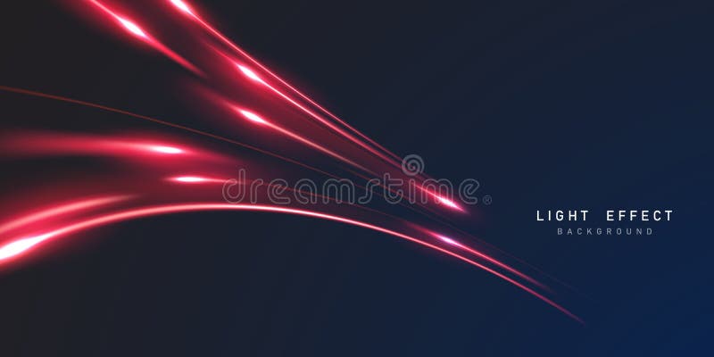 Blurred Red Neon Light Line Design Modern Abstract Vector Illustration ...