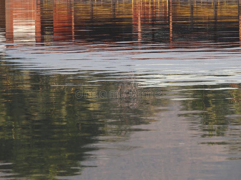 Blurred Reflection of House on Water Stock Photo - Image of morning ...