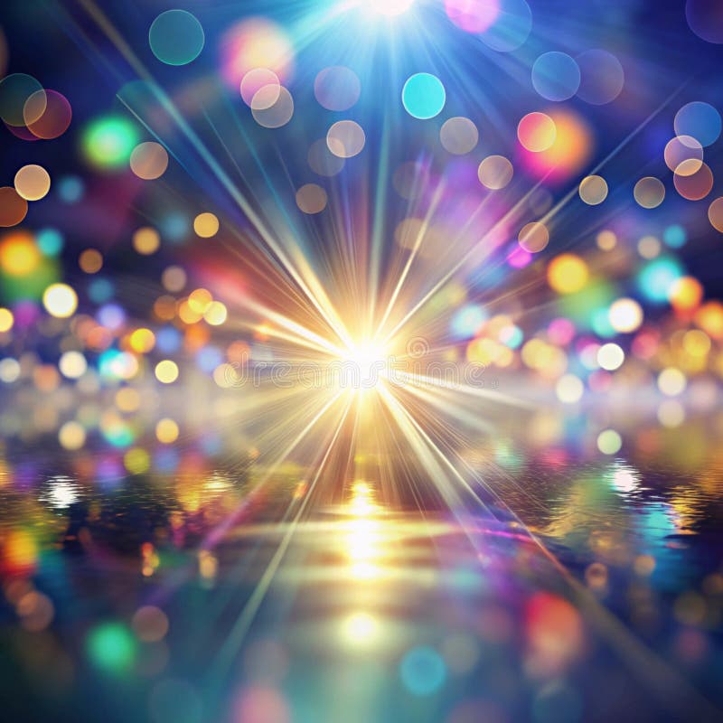 Blurred Refraction Light Bokeh or Flare Effect Stock Illustration ...