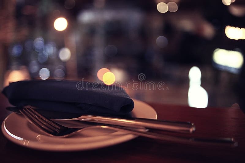 Blurred Restaurant Table Setting Stock Image - Image of dining, blurred ...