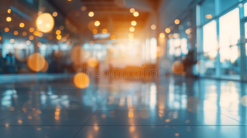 Blurred Room with Numerous Illuminated Windows Stock Photo - Image of ...