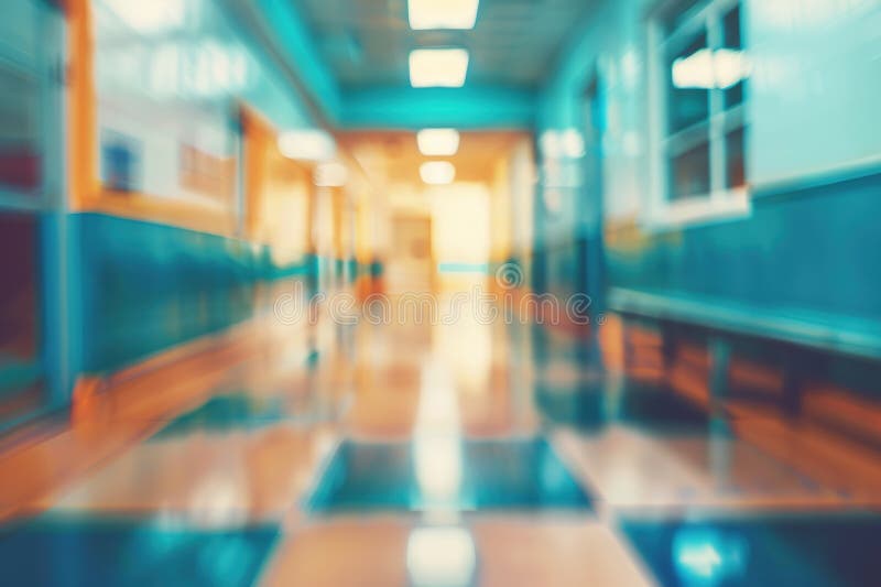 Blurred School Classroom Background, Soft Abstract Focus on Desks and ...