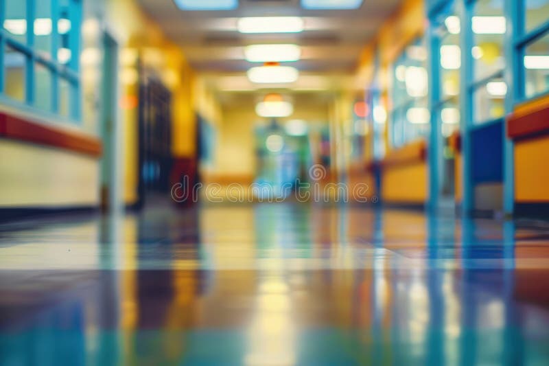 Blurred School Classroom Background, Soft Abstract Focus on Desks and ...