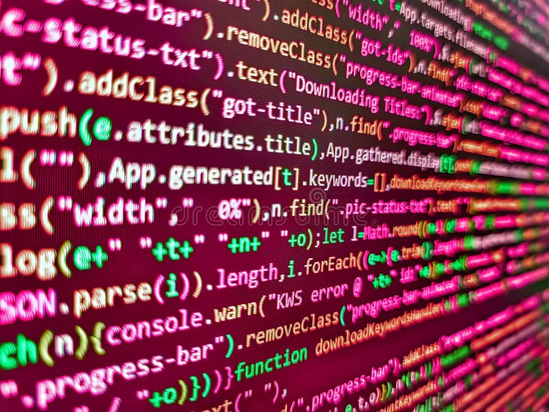 Blurred Screen with Selective Focus. Mobile App Building. Admin Access To Data Source ...