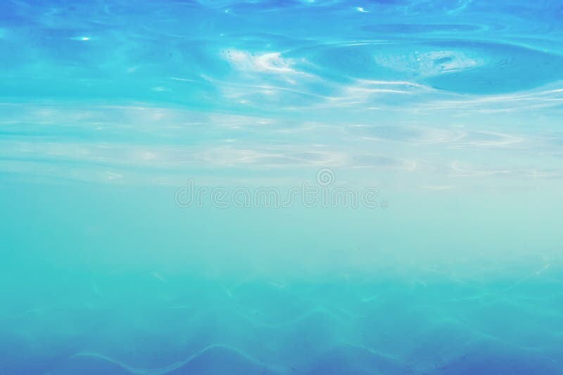 Blurred Sea Shallow Underwater Background Stock Image - Image of blue ...