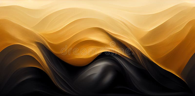 Blurred, Seamless Texture with a Gentle Flowing Flow of Black and Gold ...