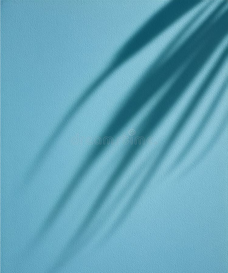 Blurred Shadow from Palm Leaves on the Light Blue Wall. Minimal ...