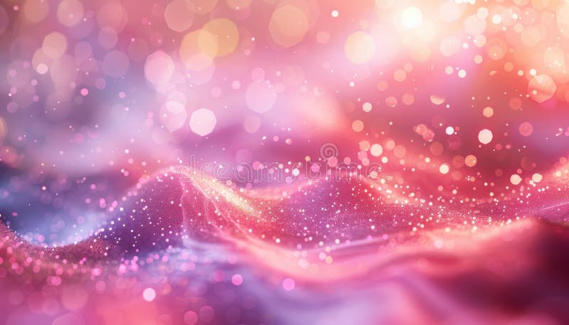 Blurred Shimmer Effect Glossy Background with Pink Holographic ...