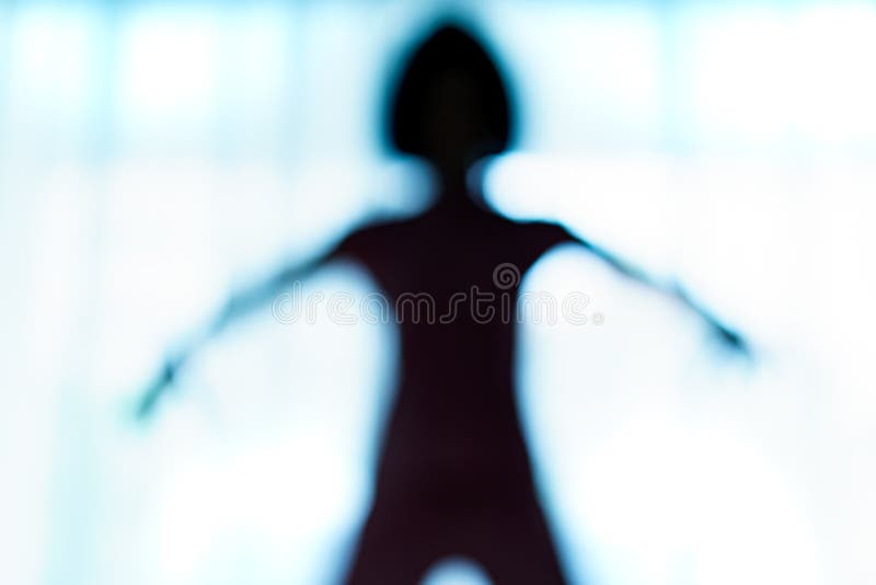 Blurred Silhouette of Human Body Look Like Alien Stock Image - Image of ...