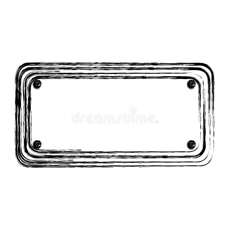 Blurred Silhouette Rectangle Large Warning Traffic Sign Stock ...