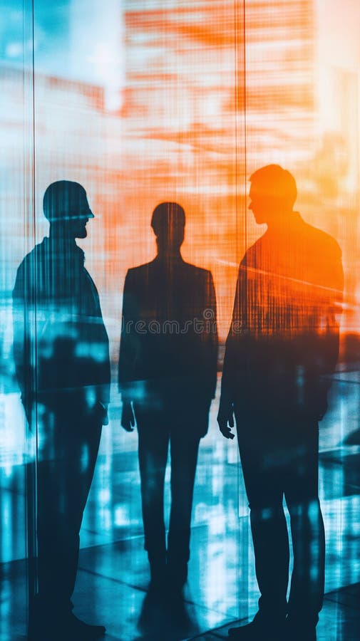 Blurred Silhouettes in a Corporate Networking Event Symbolizing Team ...