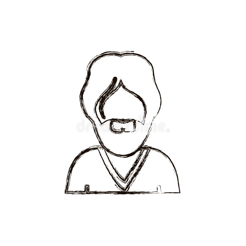 Blurred Silhoutte Half Body Man with Beard without Face Stock ...